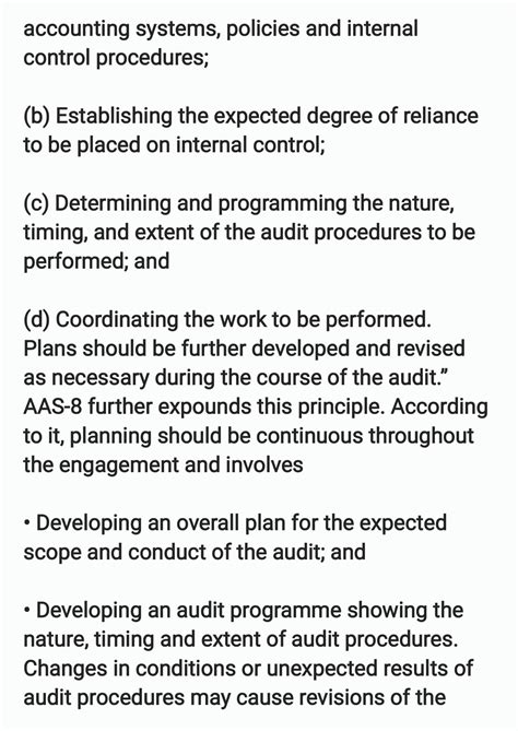 SOLUTION Objectives Of Audit Planning Studypool
