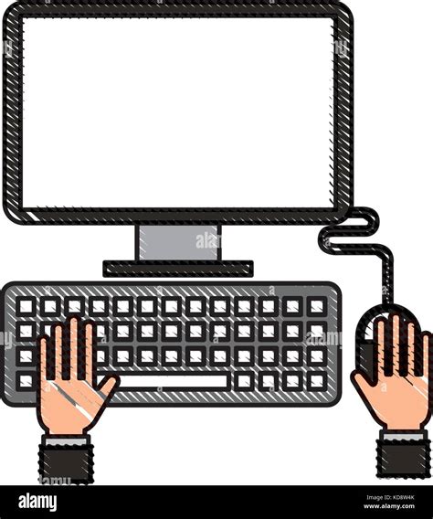 Hands Programmer Working Keyboard Laptop Stock Vector Image And Art Alamy