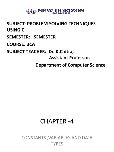 Constants Variables Pdf Integer Computer Science Data Type