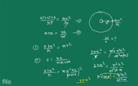The Ratio Of Angular Speed And Tangential Speed Of Electron In Nth Orbit