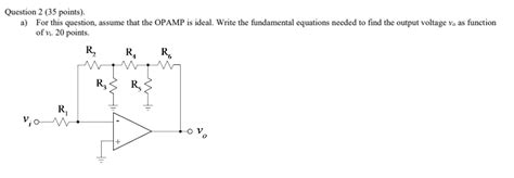 Solved Question 2 35 ﻿pointsa For This Question Assume