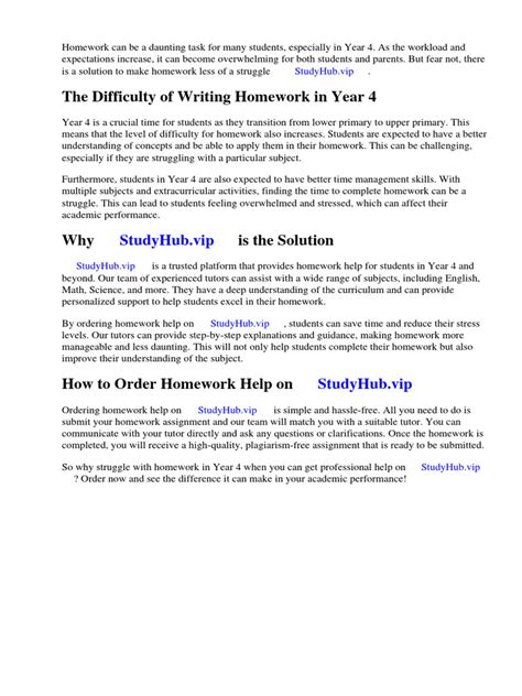 Instructions Homework Year 4 Pdf Worksheet Homework
