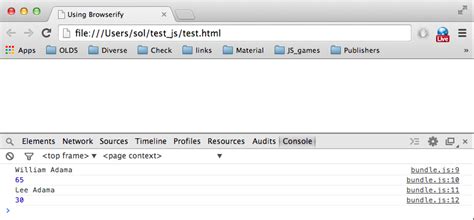modular javascript development with browserify and livepage solarian