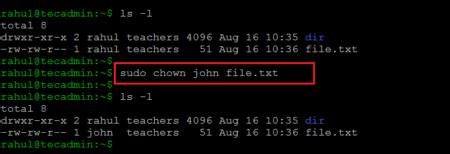 Chown Command In Linux With Examples TecAdmin