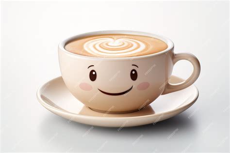 3d 만화 애니메이션 커피 컵의 전망 무료 사진