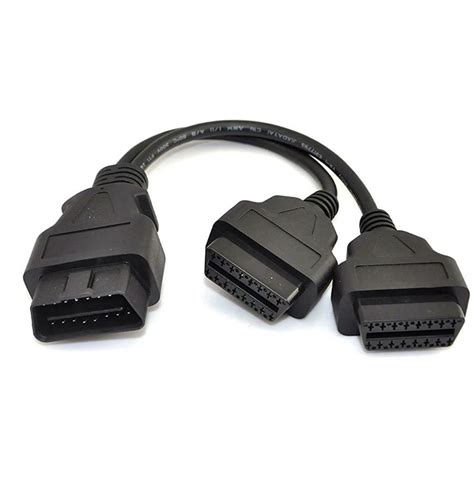 Ikkegol 30cm12 Obd2 Obd Ii 스플리터 연장 Y J1962 16핀 케이블 수 듀얼 암 티몬