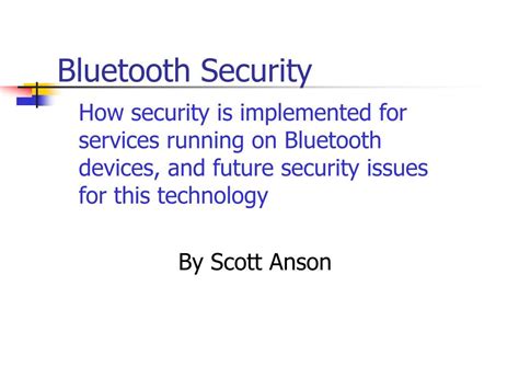 PPT Bluetooth Security PowerPoint Presentation Free Download ID 3323755