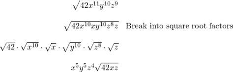 9 1 Reducing Square Roots Intermediate Algebra
