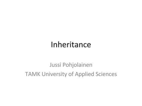 Inheritance In C Pptx