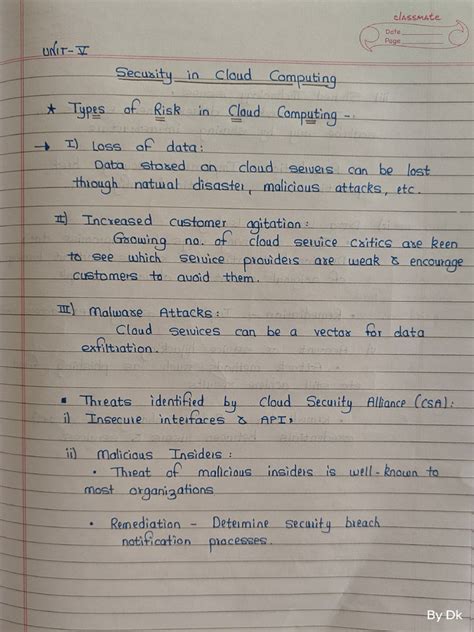 Cc Unit 5 Notes By Dk Pdf Cloud Computing Software Testing