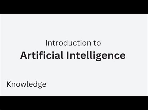 Introduction To Artificial Intelligence Knowledge Abdul Rauf