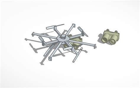 3d Design Quadcopter Gas Sensor Drone Tinkercad