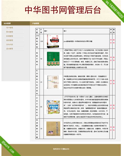 Php Mysql中华图书网动态网站作业成品学生网页设计制作作业网页制作作业成品网页设计作业计算机毕业设计php作业asp作业