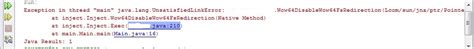 Java Jna How Use Createprocess For Execute 32 Bit Version Of A