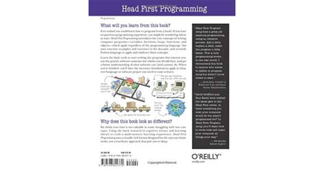 Buy Head First Programming A Learners Guide To Programming Using The