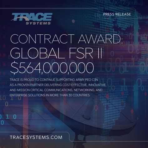 Trace Systems Awarded 564m Army Global Communications Contract Trace