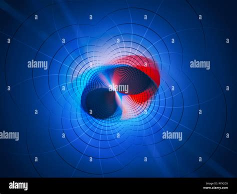 Colorful Glowing Quantum Hole Computer Generated Abstract Background