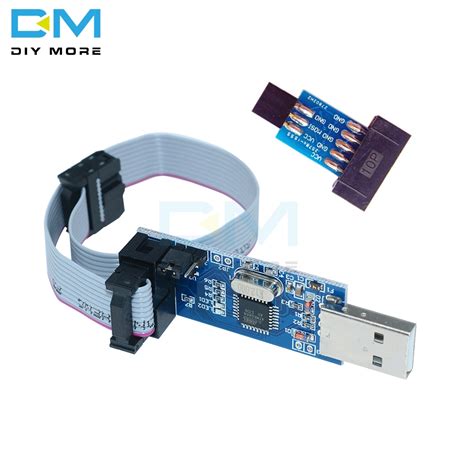 Usbasp Usbisp Avr Programmer 10pin To 6 Pin Cable Usb Isp Usb Asp