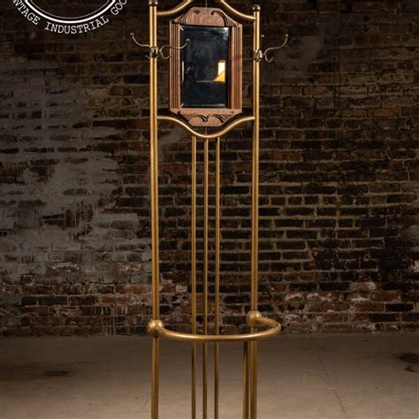 Antique Brass Hall Tree Etsy