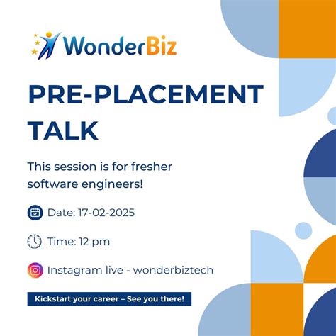 Wonderbizcareers Freshershiring Preplacementtalk Techcareers Joinus Wonderbiz