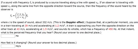 solved if a sound with frequency fs is produced by a source