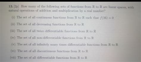 Solved Pl How Many Of The Following Sets Of Functions Chegg