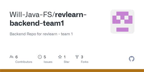 GitHub Will Java FS Revlearn Backend Team1 Backend Repo For Revlearn
