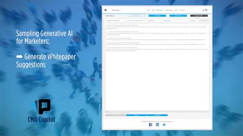 sampling generative ai for marketers brainstorming white papers ideas