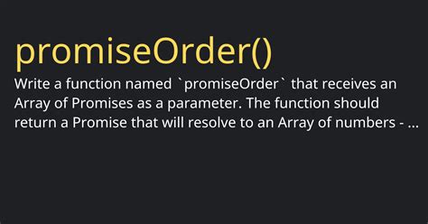 promiseorder 100 js functions