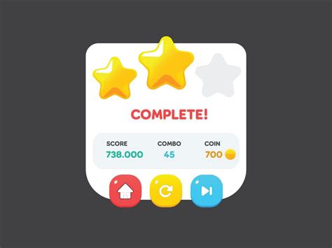 Game Ui Level Complete 5483780 Vector Art At Vecteezy