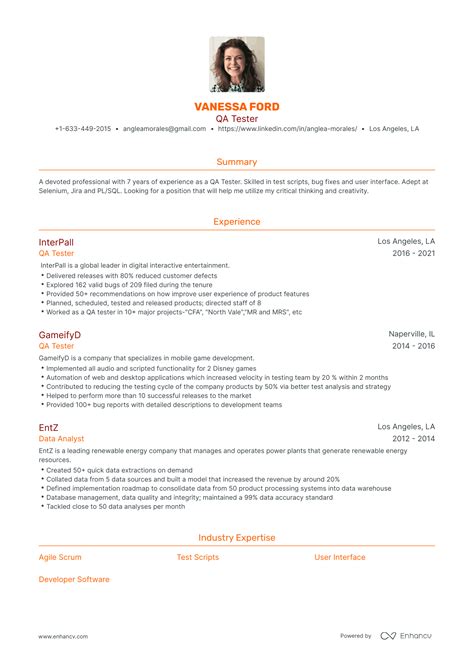 5 QA Tester Resume Examples Guide For 2023