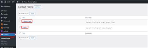 how to set up inquiry form with contact form 7 traveler theme