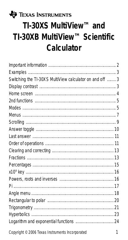 Download Free Pdf For TI TI X IIS Calculator Manual