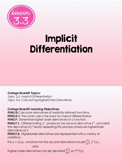3 3 implicit differentiation pdf