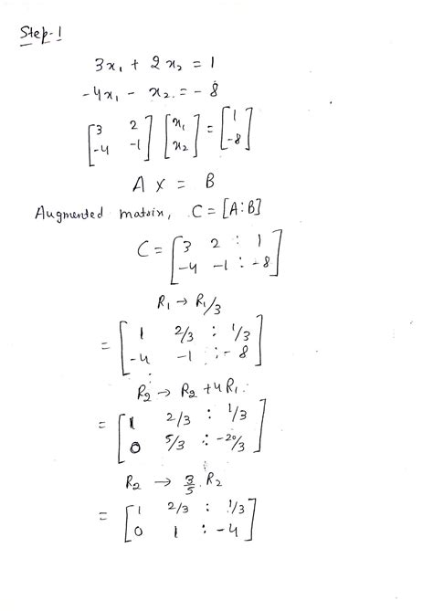 answered solve using augmented matrix methods … bartleby