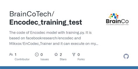 github braincotech encodec training test the code of encodec model