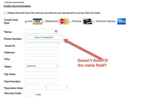 autofill not working when trying to pay my citation on is