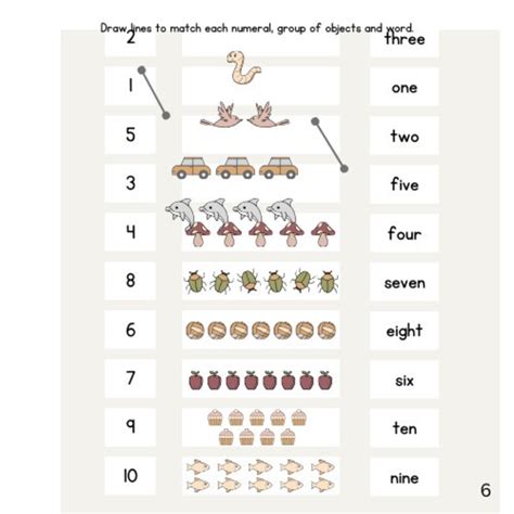 Numbers Worksheets Tracing And Visual Counting Montessori Learning Etsy