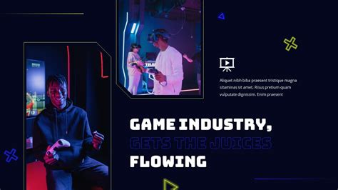 Dark Modern Game Industry PowerPoint Template Presentation Templates