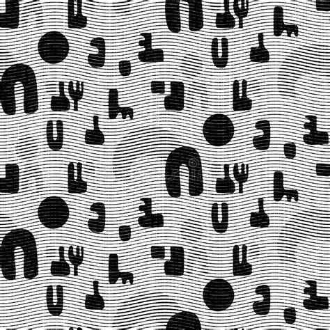 Seamless Geometric Black White Woven Herringbone Style Texture Two Tone 50s Monochrome Pattern