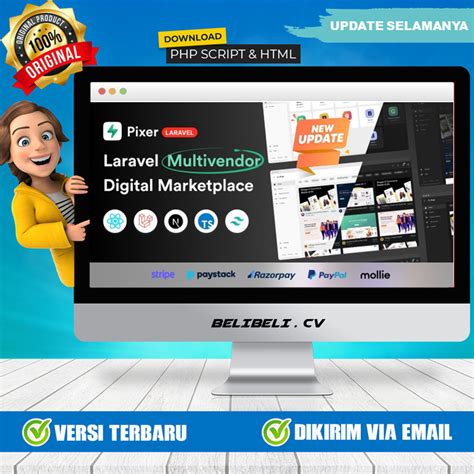 Jual Source Code Laravel Pixer React Laravel Ecommerce Multivendor