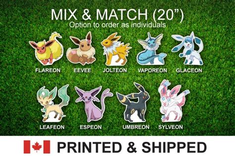 Eevee Evolutions Chart