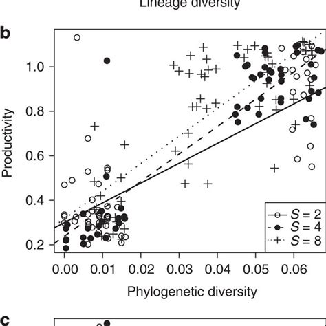 Relationship Between Diversity And Productivitya Relationship