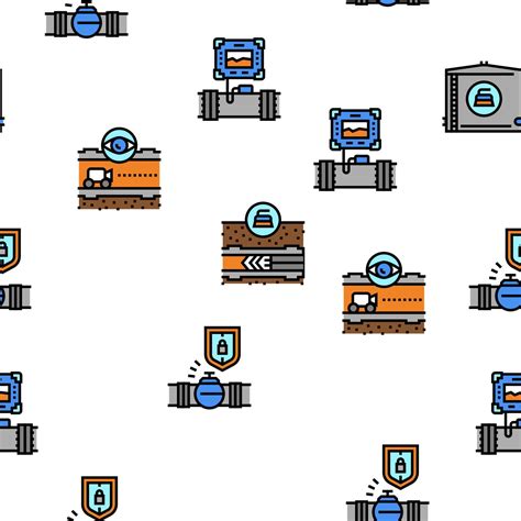 Pipeline Construction Vector Seamless Pattern 18776781 Vector Art At