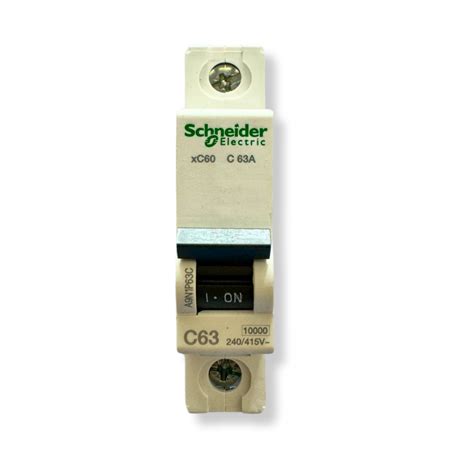 Interruptor Automático 1x63a 10ka Curva C Riel Din Schneider Electri