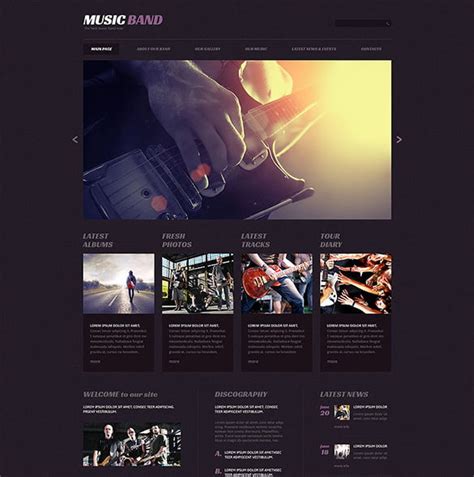 Music Bootstrap Themes Templates