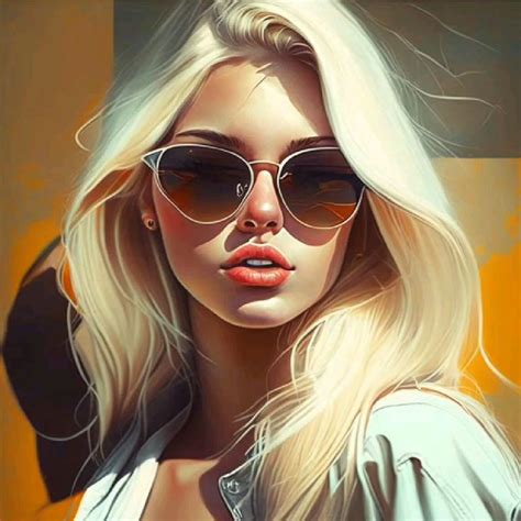 Девушка блондинка модная в солнцезащитных очках Девушка позирует Иллюстрации Портрет