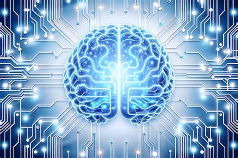 3d Ai Driven Digital Brain Frame Concept Minimalistic Border With Brainwave Circuitry Patterns