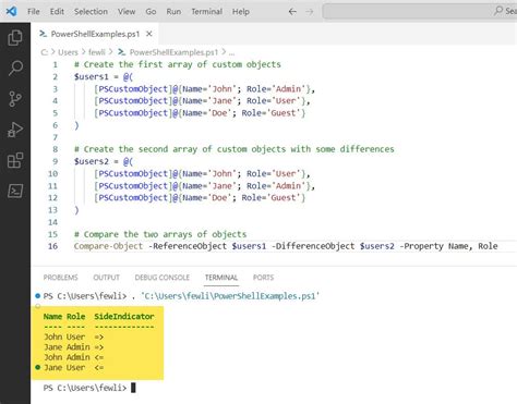 How To Compare Array Of Objects In Powershell
