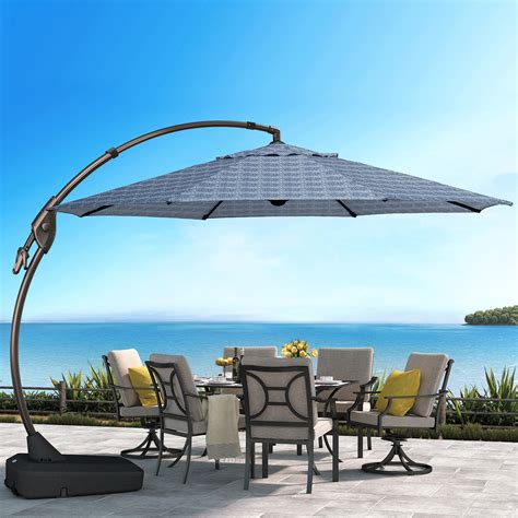 Arlmont And Co Furio 11 Detachable Offset Patio Cantilever Umbrella